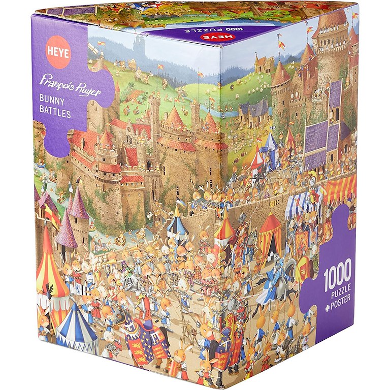Heye puzzle 1000 pcs Triangle Francois Ruyers Cartoon Bunny Battles 29920