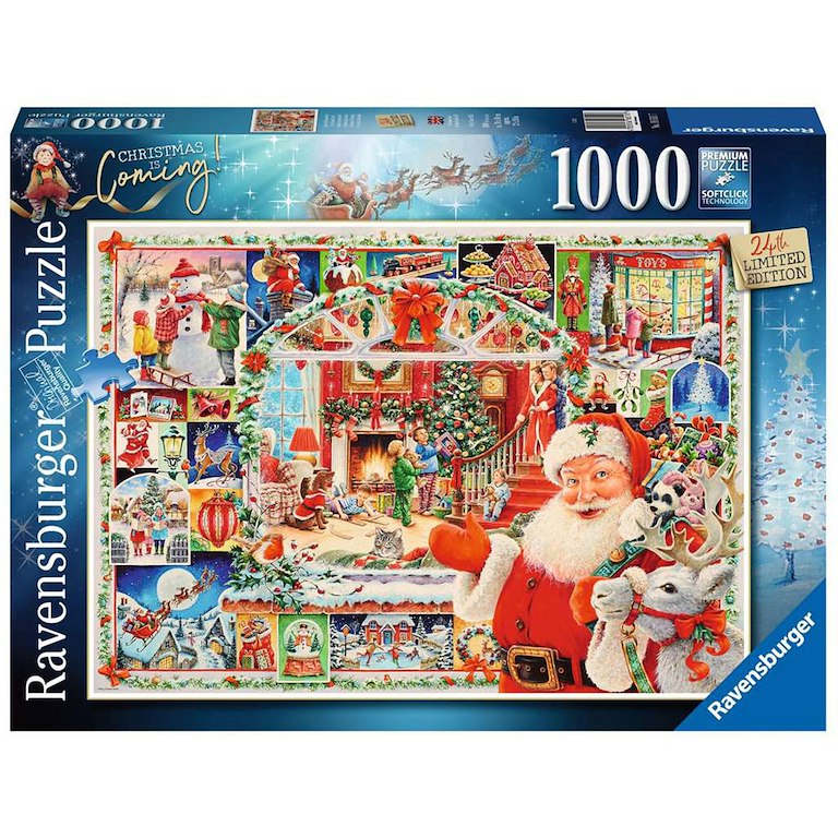 Ravensburger puzzle (slagalice) - 1000pcs Božić stiže! RA16511
