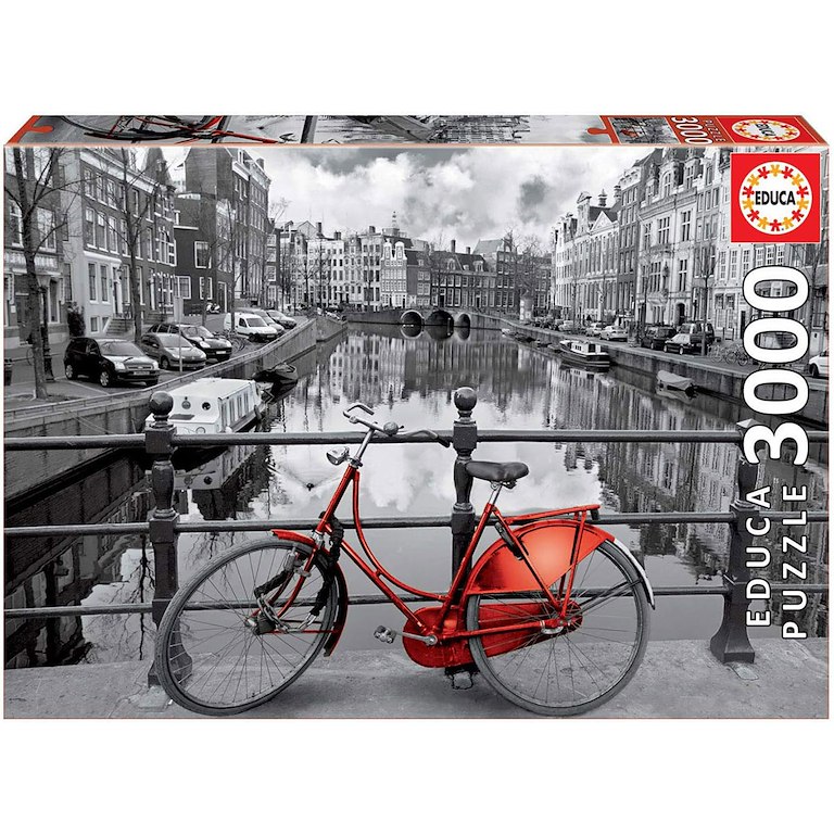 Educa Puzzle 3000 delova Amsterdam with Red Bike 16018