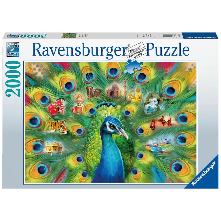 Ravensburger puzzle (slagalice) - 2000pcs Land of the Peacock RA16567