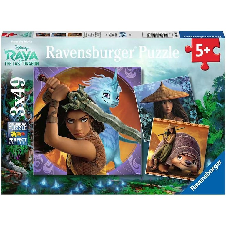 Ravensburger puzzle (slagalice) - 3x49pcs Poslednji zmaj RA05098