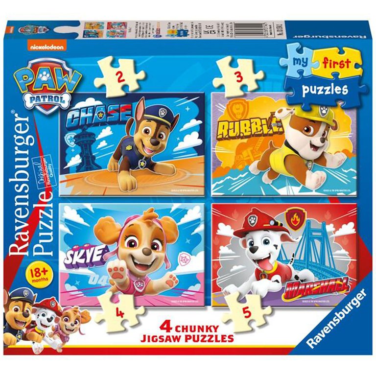 Ravensburger puzzle (slagalice) – My First Puzzles 4 puzzle Patrolne šape RA03154