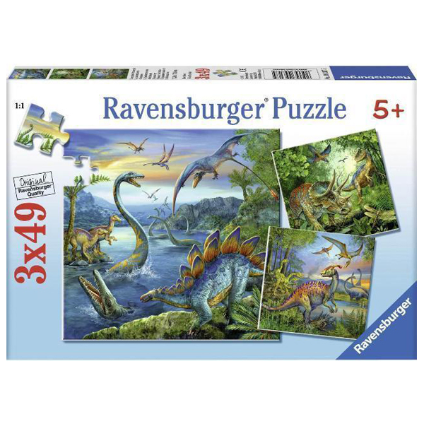 Ravensburger puzzle (slagalice) 3x49pcs- Dinosaurus RA09317