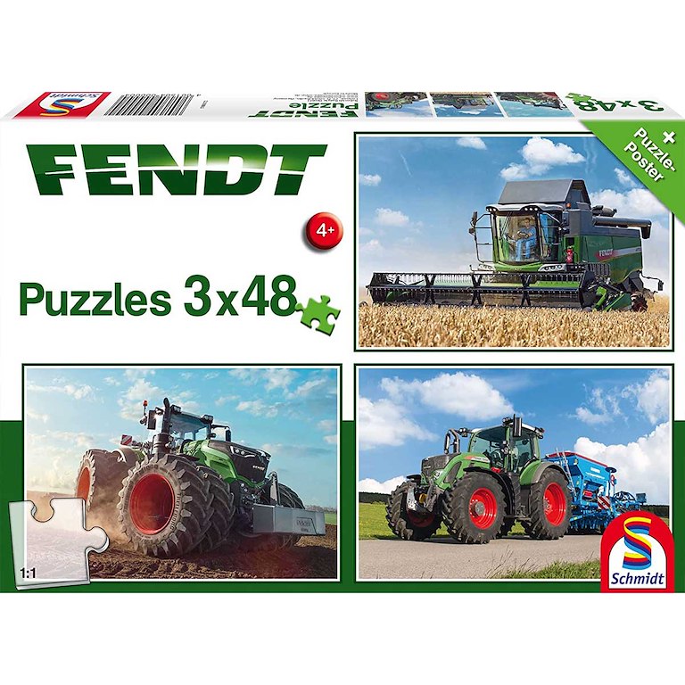 Schmidt puzzle 3 x 48 pcs Poljoprivredne Mašine 56221