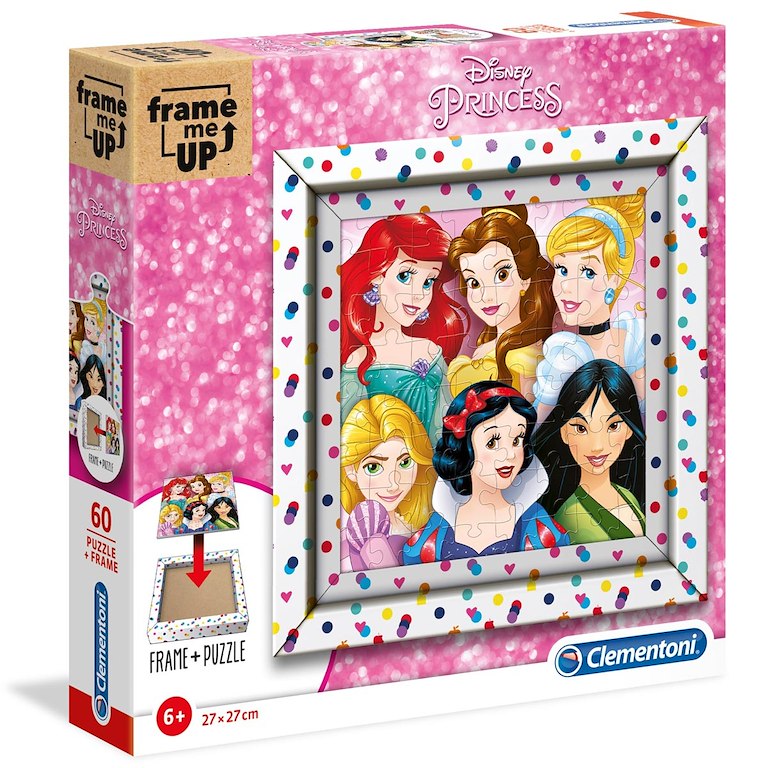Clementoni puzzla 60pcs Frame Me Up Disney Princesses 38805