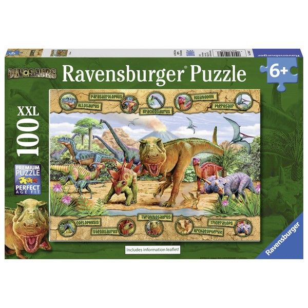 Ravensburger puzzle (slagalice) 100XXL Dinosaurusi sa imenima RA10609