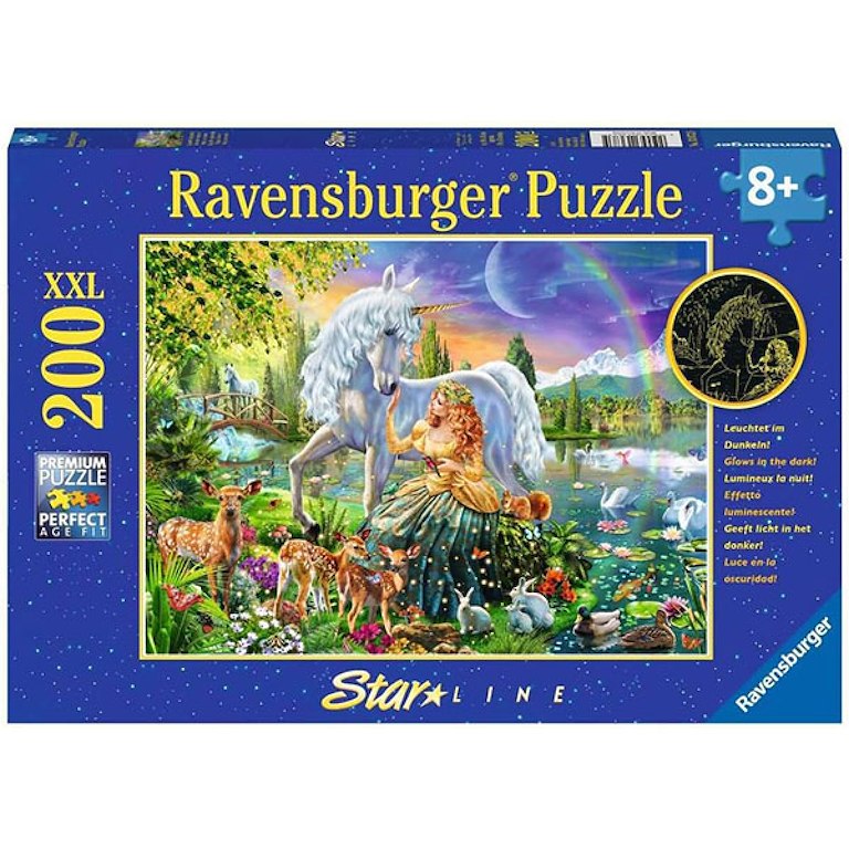 Ravensburger puzzle (slagalice) 200XXLpcs Svetleći jednorog RA13673
