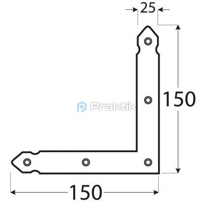 NAO1 -DEKO.STOLARIJSKI UGAONIK 150X150X2