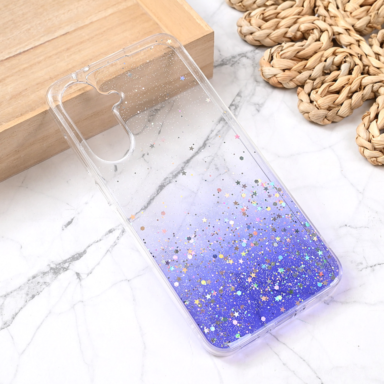 Silikonska futrola Glitter za Samsung A566 Galaxy A56 5G ljubicasta