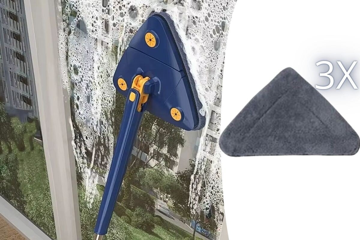 Trouglasta podna tkanina TriangleMop, 360°, rastegljiva Odličan kvalitet