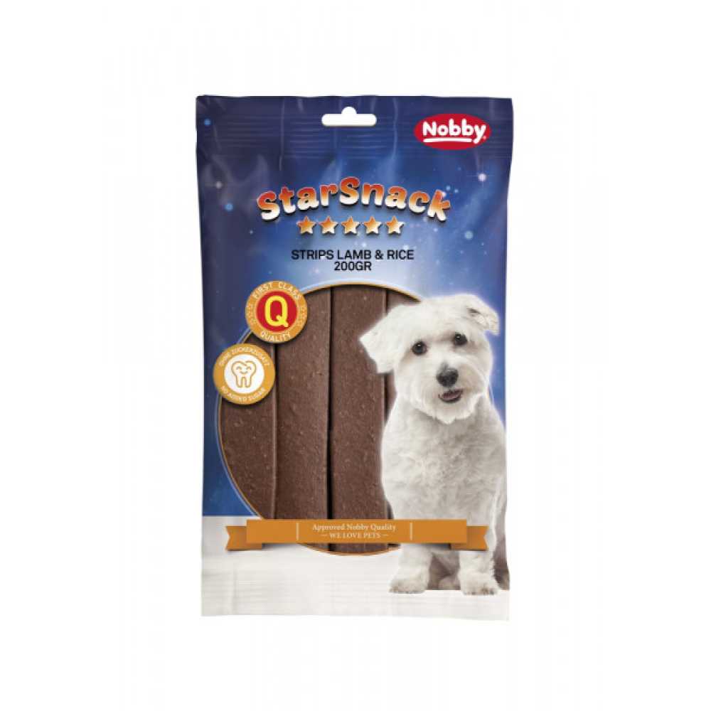 Nobby poslastica za pse Star Snack Strips Lamb&rice 20kom 200g
