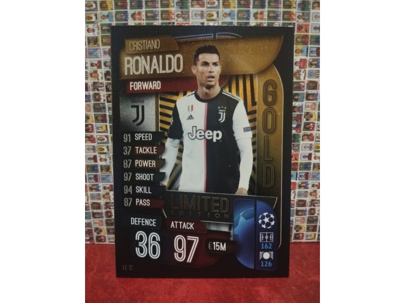 TOPPS Match Attax CL 2019-20 RONALDO LE 12 GOLD LIMITED