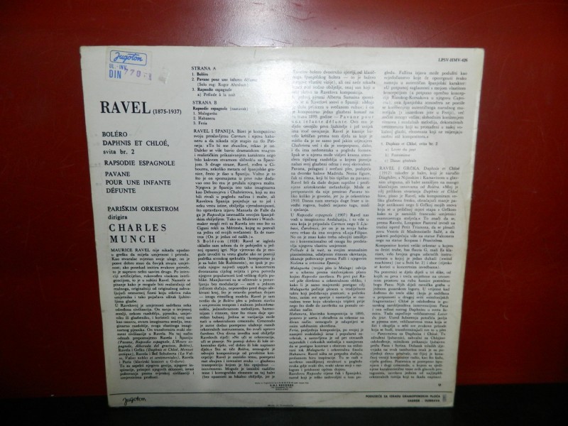 Bolero, Ravel (Munch) LP, SVE 10d