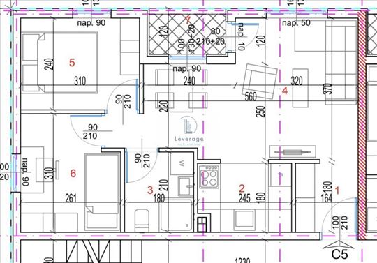 Novogradnja, Mirijevo, 46.94m2, 2.5, cena bez pdv-