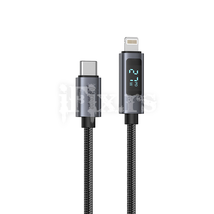 USB-C na Lightning kabl Superior SU-K107 pleteni 3A 27W sa LED ekranom 1m za iPhone