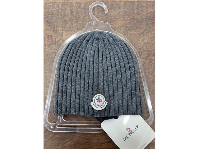 Moncler zimska kapa sive boje unisex K13