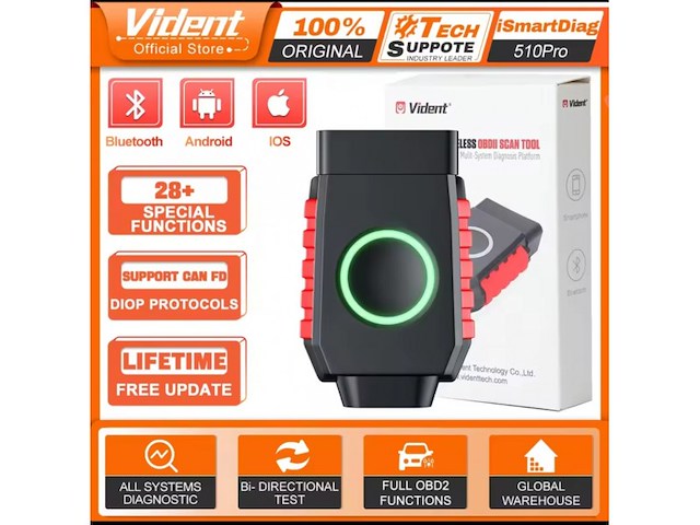 Novo - Vident iSmartDiag510 Pro Bluetooth 28+ Full OBD2