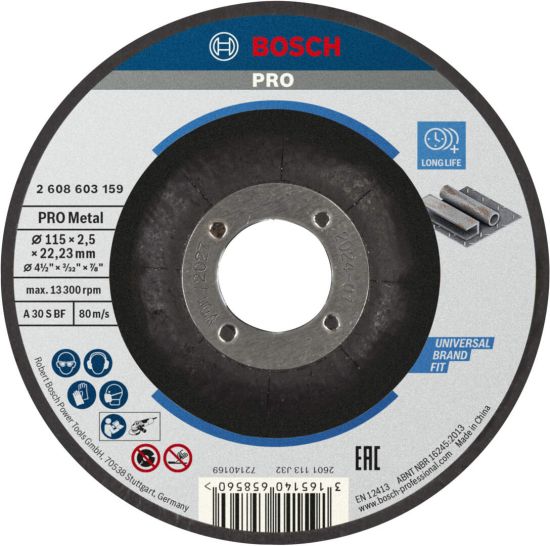 Bosch PRO Metal rezna ploča 115x2.5 mm A 30 S BF izvijena (2608603159)