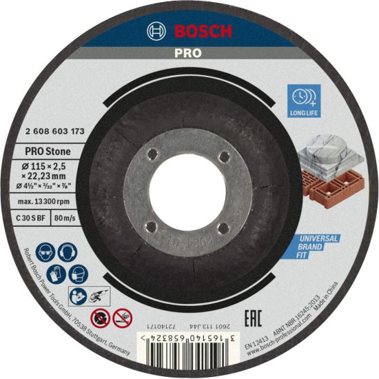 Bosch PRO Stone rezna ploča 115x2.5 mm C 30 S BF izvijena (2608603173)