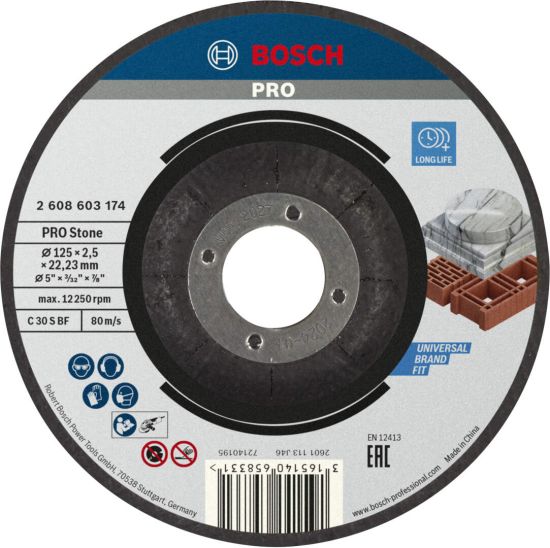 Bosch PRO Stone rezna ploča 125x2.5 mm C 30 S BF izvijena (2608603174)