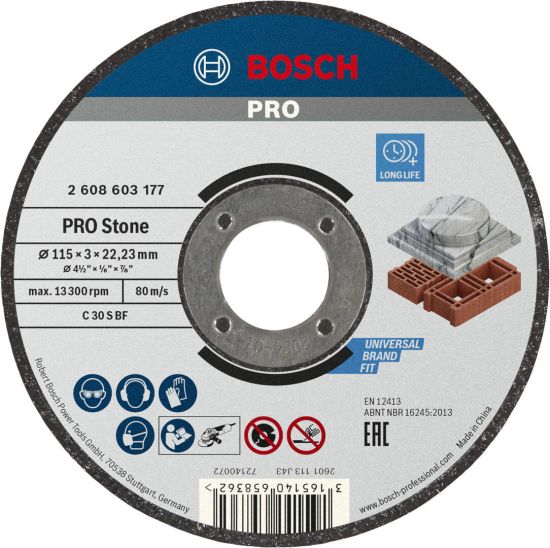 Bosch PRO Stone rezna ploča 115x3 mm C 30 S BF ravna (2608603177)