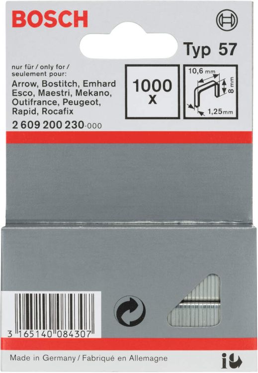 Bosch spajalica od pljosnate žice tip 57 10,6 x 1,25 x 8 mm - 2609200230