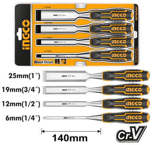 HKTWC0401 SET DLETA ZA DRVO 4 KOM INGCO