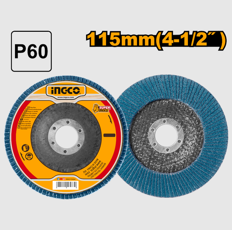 FDZ1152 Cirkonijum lamelarni disk 115mm GR60 – INGCO