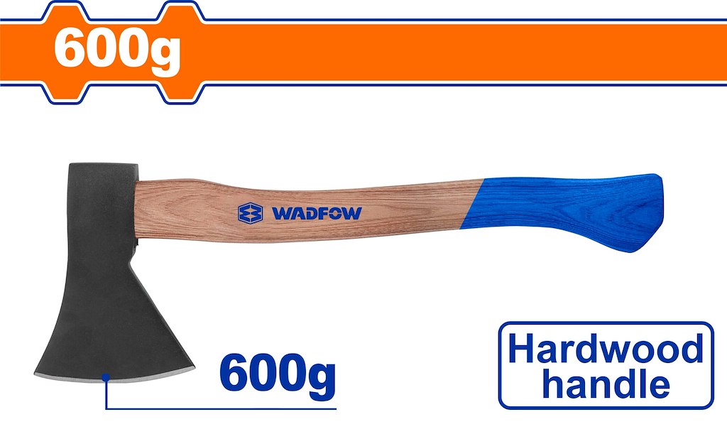 Sekira za drvo 600 g sa drvenom drškom – WADFOW WMB6306