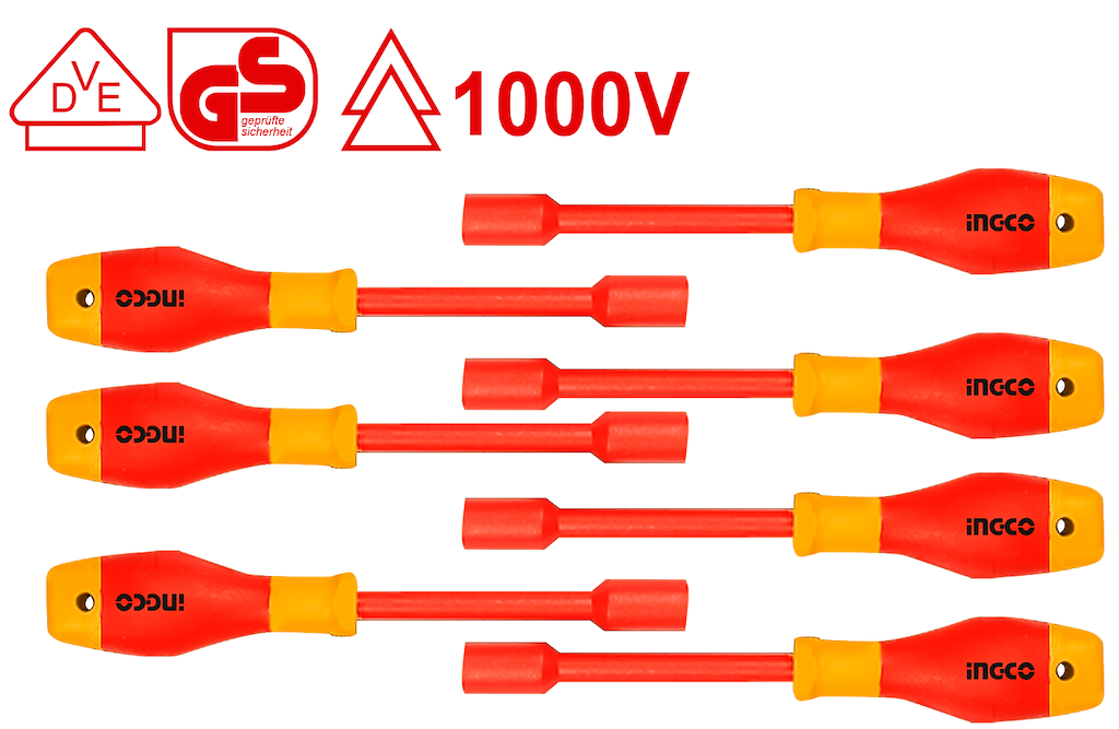 Ingco set izolovanih odvijača za matice HKISD0701 – 7 delova