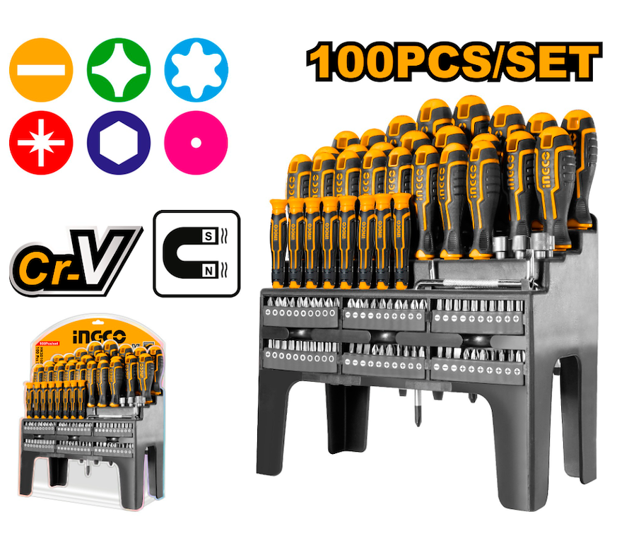 HKSD10028 Set odvijača 100/1 – INGCO