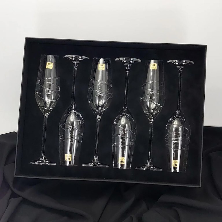 Giftbox čaše za šampanjac Hokaido – set 6 čaša