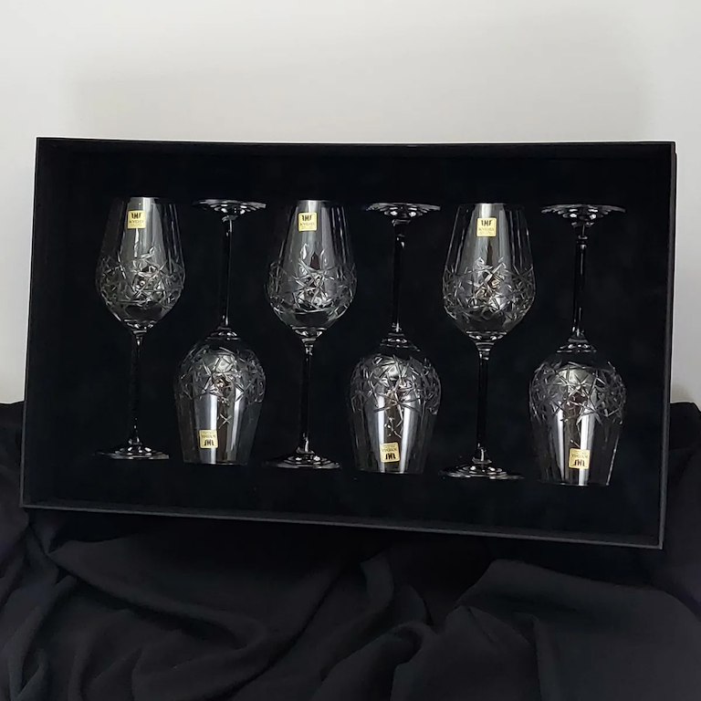 Giftbox čaše za vino Grafiti – set 6 čaša