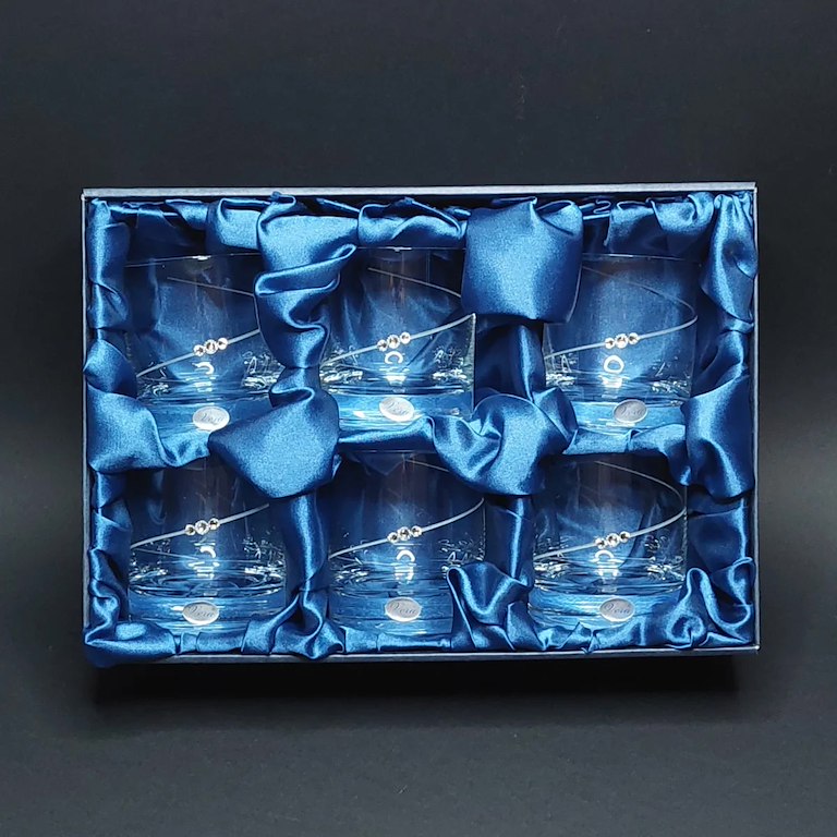 Čaše za viski Swarovski – set 6 čaša