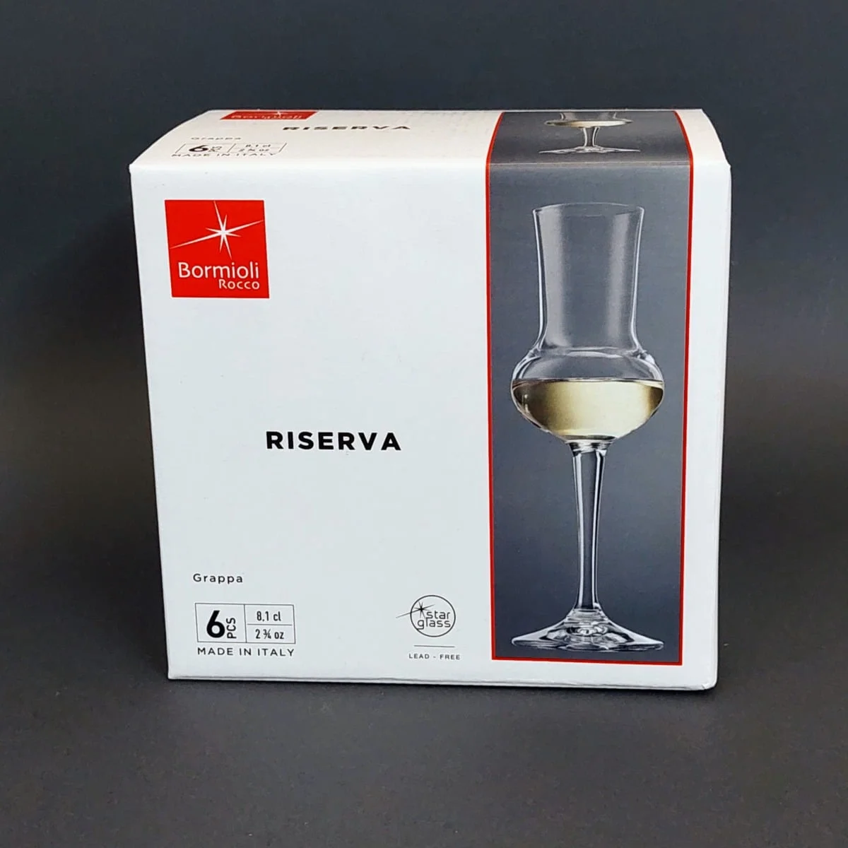 Čašice za rakiju Grappa Riserva – set 6 čaša