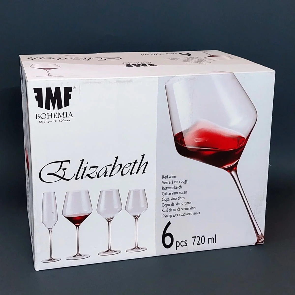 Čaše za crveno vino Elizabeth Burgundy 720ml – set 6 čaša