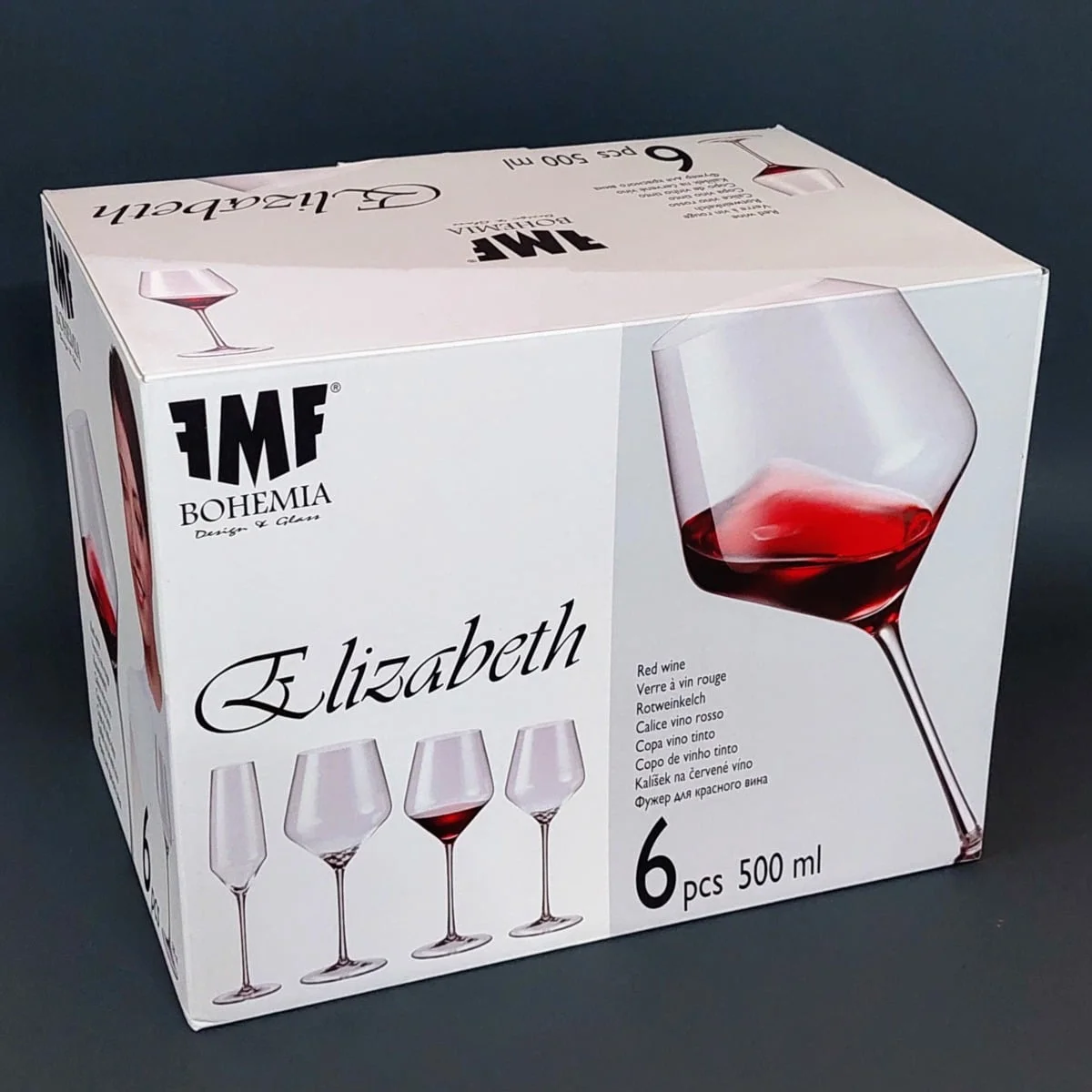 Čaše za crveno vino Elizabeth 500ml – set 6 čaša