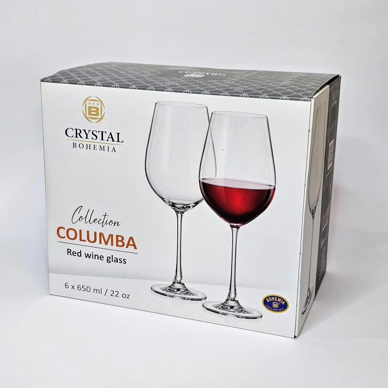 Čaše za vino Columba – set 6 čaša