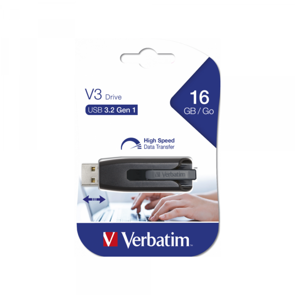 Flash USB 16GB Verbatim 3.2 V3 Black