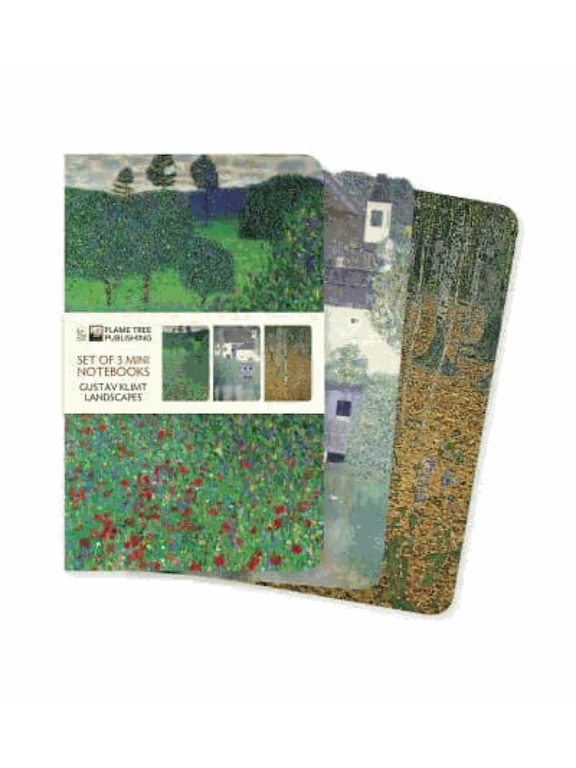 Klimt Landscapes Set of 3 Mini Notebooks