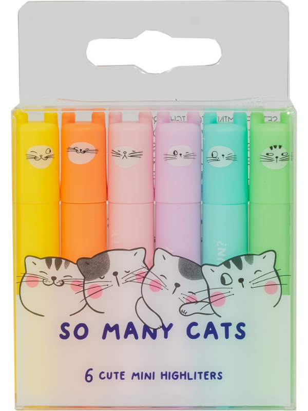 Mini Fluo Marker Pastel 1/6 M&G So Many Cats