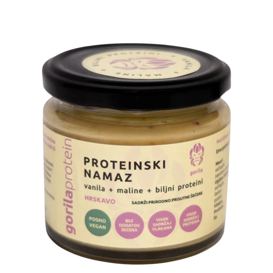 Proteinski namaz Vanila-malina 175g – Gorila Protein