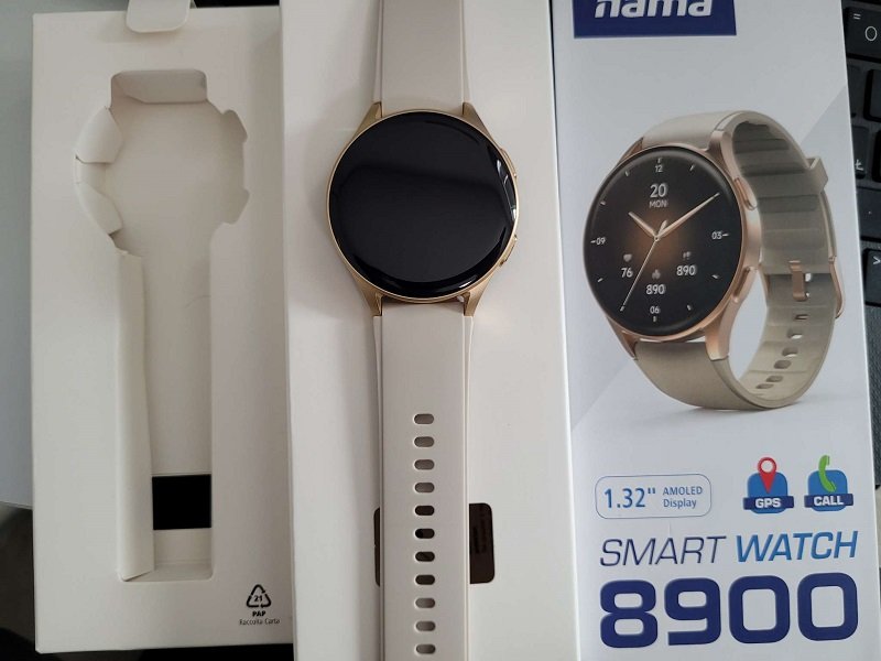 HAMA PAMETNI SAT ”8900” GPS AMOLED 1.32” ZLATNI OUTLET