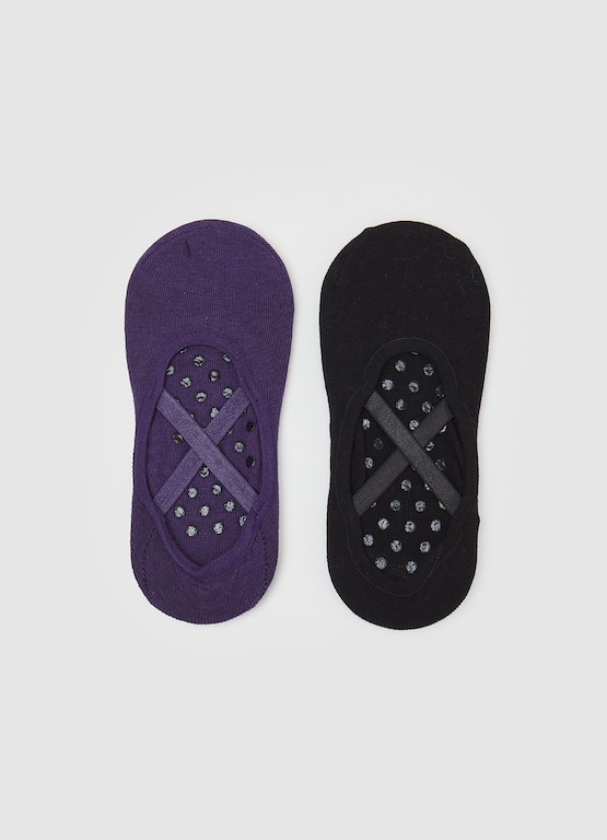 Pack 2 yoga socks Ultrablack