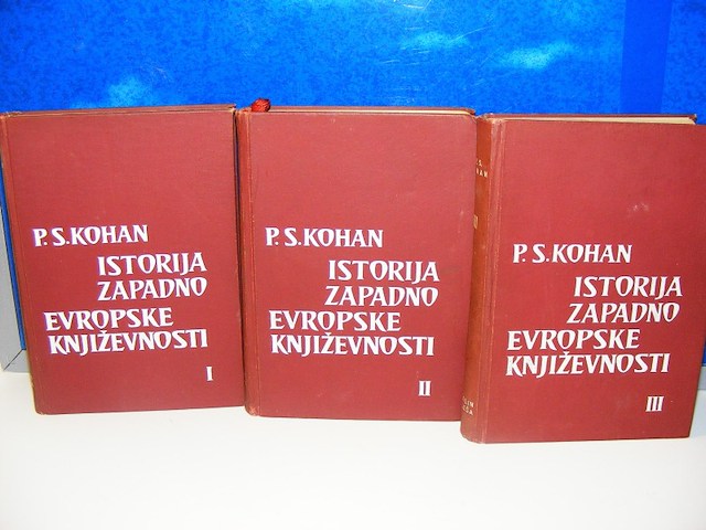 ISTORIJA ZAPADNO EVROPSKE KNJIŽEVNOSTI I-III   Kohan