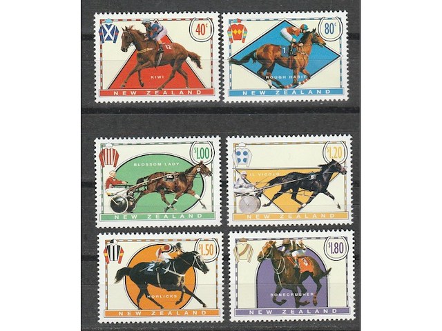 Novi Zeland, New Zealand - 1996 - Racehorses - MNH