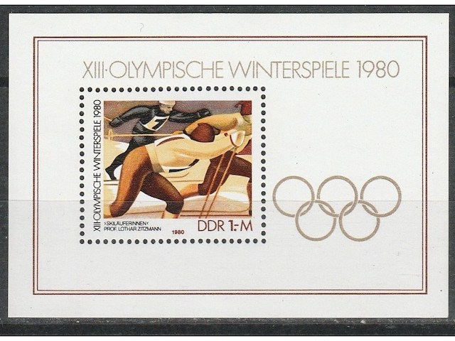 DDR - Winter Olympic Games 1980-Lake Placid-MNH