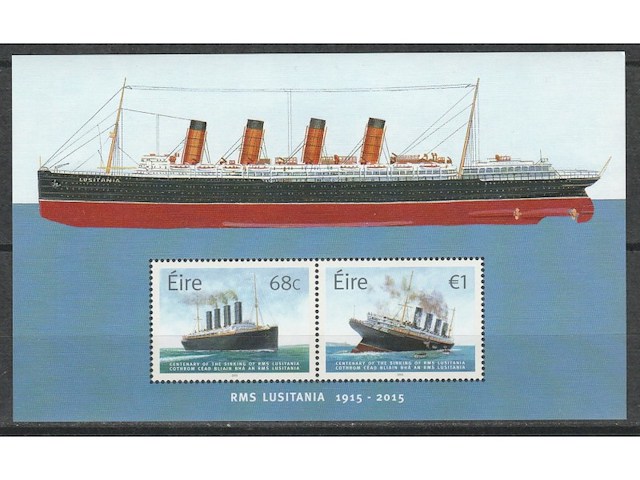 Ireland - Sinking of RMS Lusitania - 2015 - MNH
