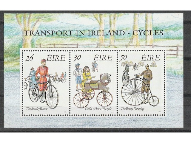 Transport in Ireland - Cycles - 1991 - MNH