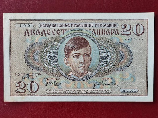 20 DINARA 1936